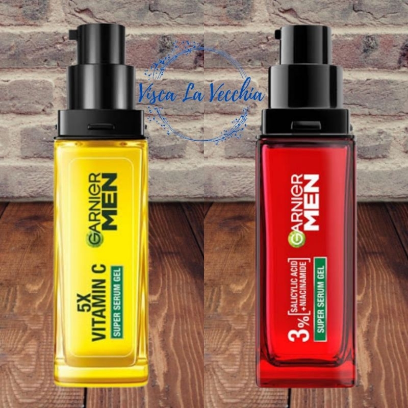 Jual Garnier Men Turbo Bright Super Serum Gel 5X Vitamin C / Acno Fight Super Serum Gel 3% ...