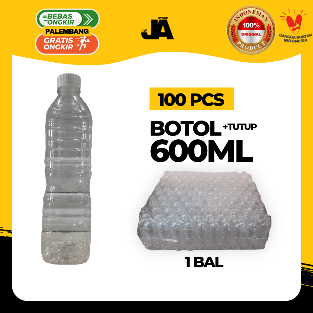 Jual Botol Air Mineral 600ml / 330 ml (isi 100 pcs) Plastik / Air Minum ...