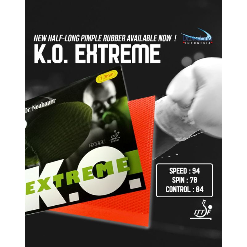 Jual KARET TENIS MEJA BINTIK DR NEUBAUER K.O EXTREME ORIGINAL | Shopee ...