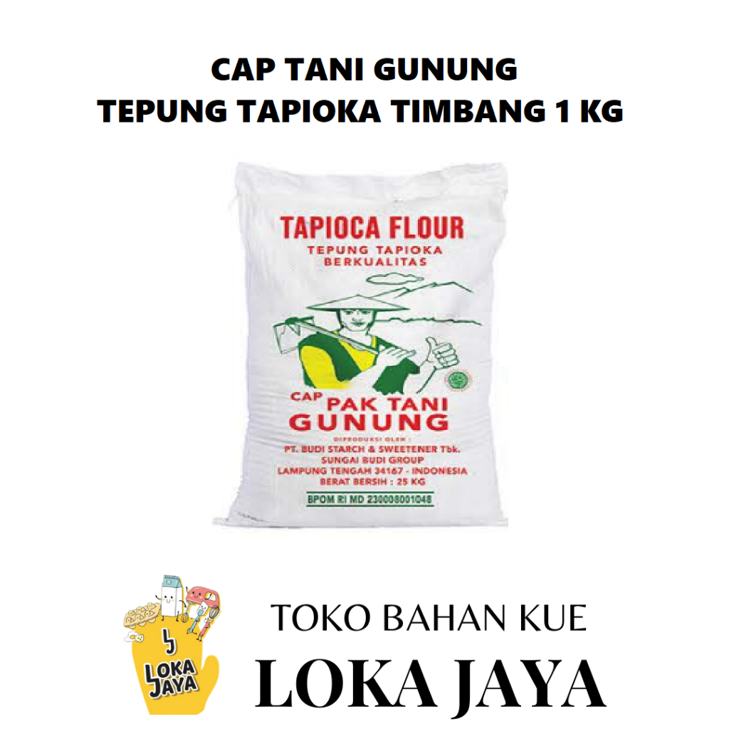 Jual TEPUNG TAPIOKA CAP PAK TANI GUNUNG TIMBANG 1KG | Shopee Indonesia