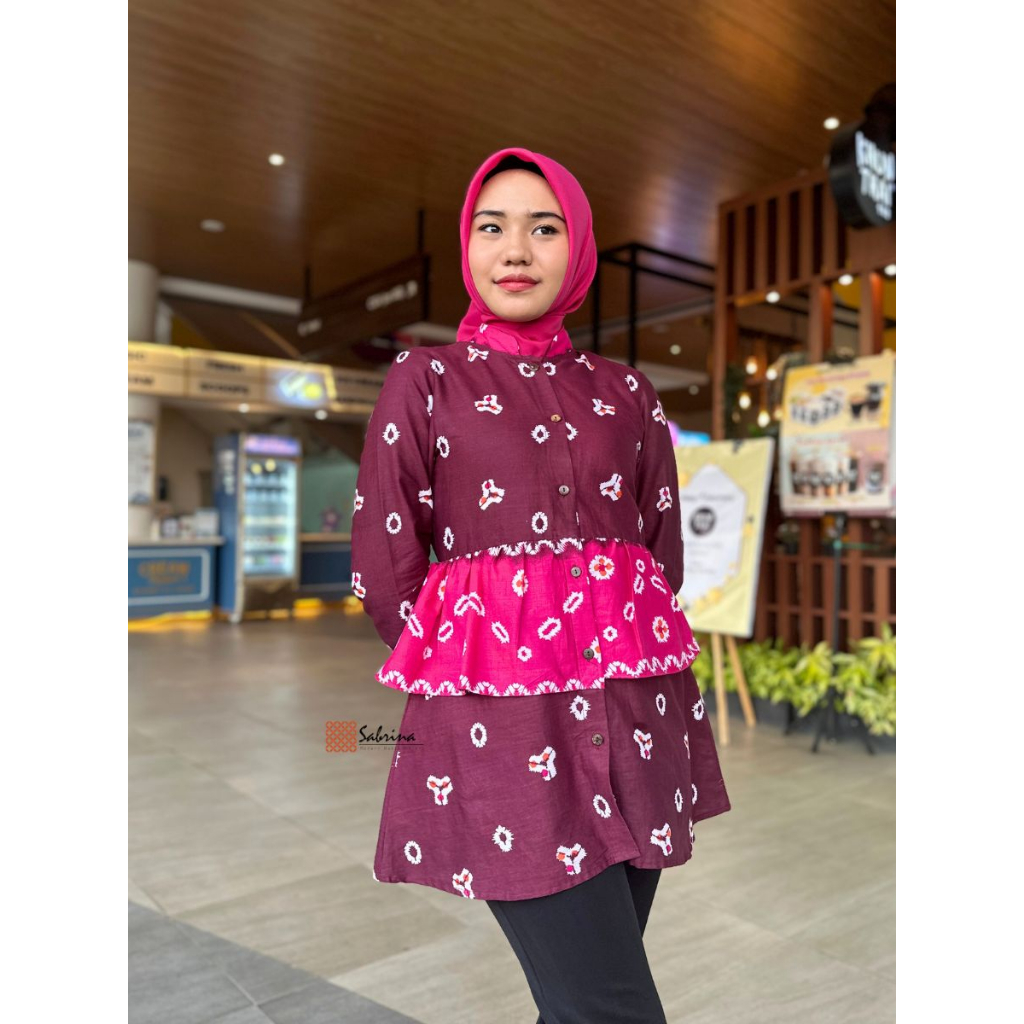 Jual ANJANI Series Blouse Atasan Batik Kerja Kantor Wanita Cantik Modis ...