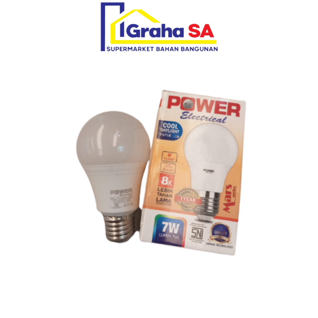 Jual POWER LED BULB 7W 6500K | Shopee Indonesia