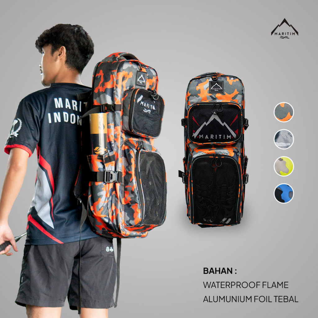 Jual MARITIM Tas Ransel Raket Badminton Premium Series Full Function ...