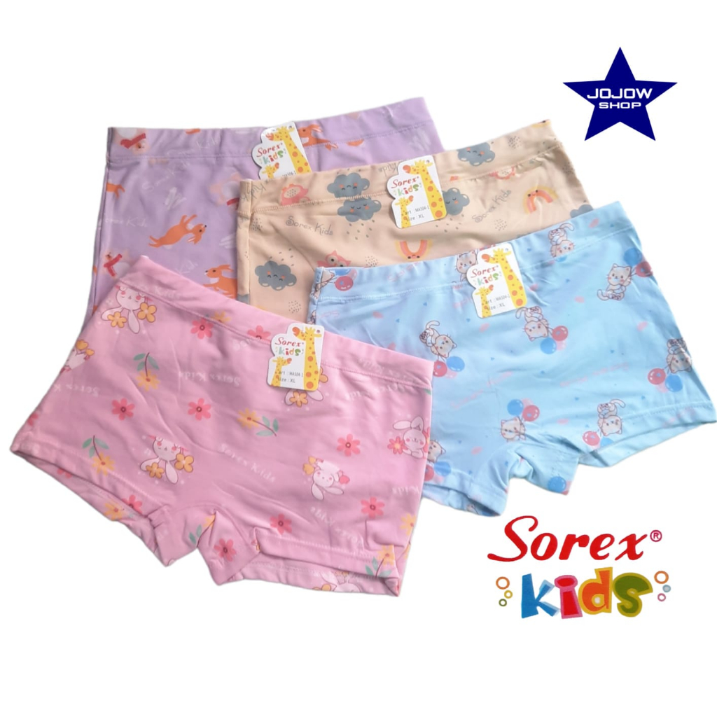 Jual 3Pcs - Boxer Anak Perempuan Sorex kids MA 504 || Boxer Sorex kids ...
