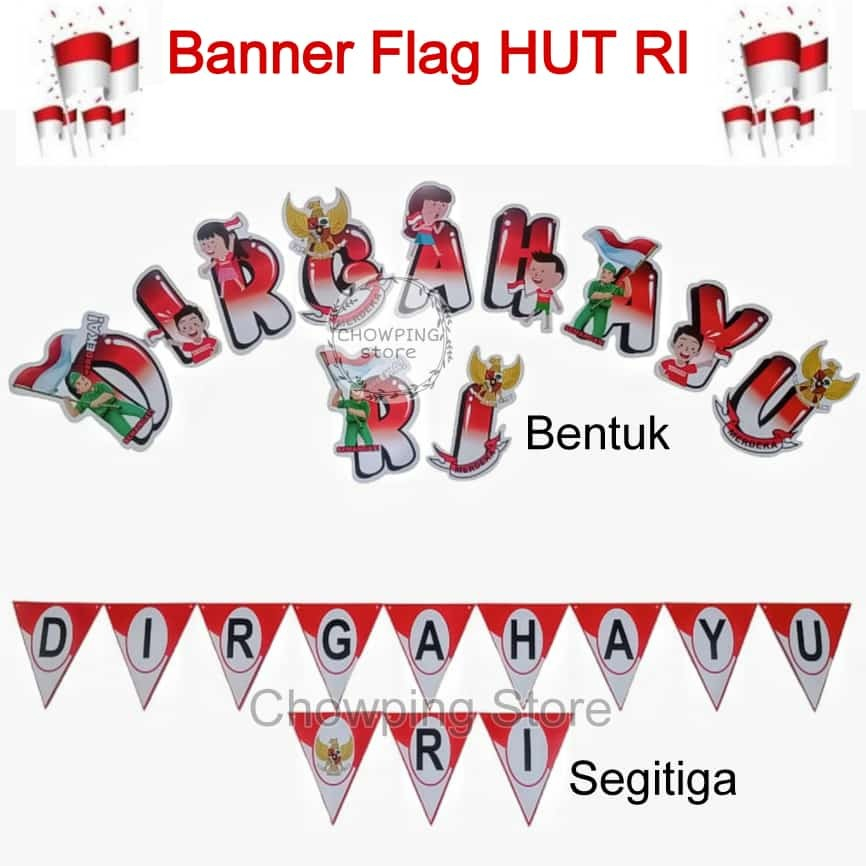 Jual Banner Flag HUT RI DIRGAHAYU Republik Indonesia | Shopee Indonesia
