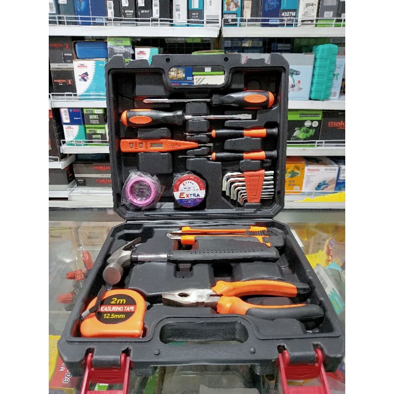 Jual Tool Kit Set 20 PCS / Peralatan tukang set 20PCS / TOOLKIT SET ...