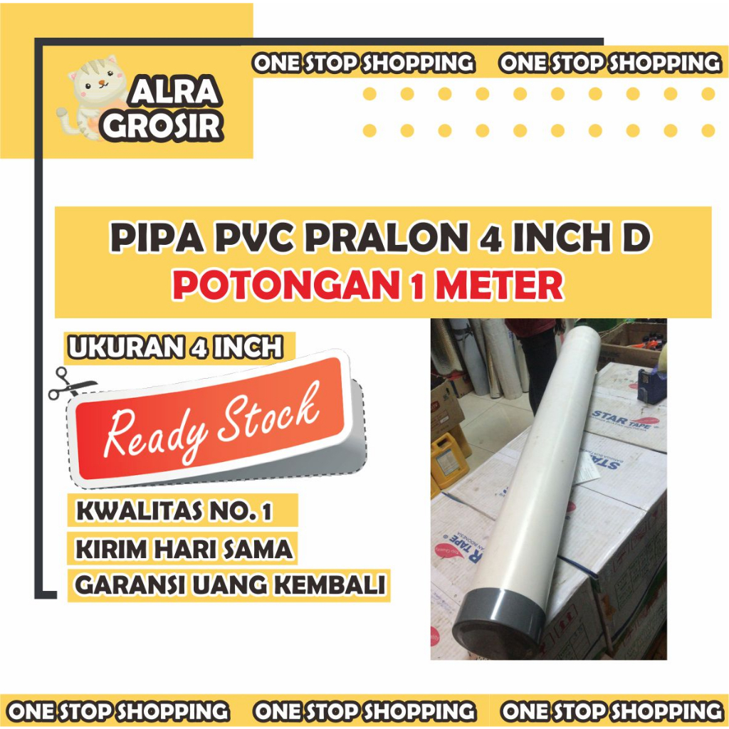 Jual PIPA PVC PRALON PUTIH 4 INCH D POTONGAN 1 METER PIPA PVC MURAH ...
