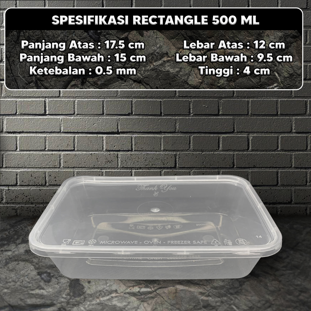 Jual Kotak Makan Plastik Thinwall Food Container Persegi Panjang