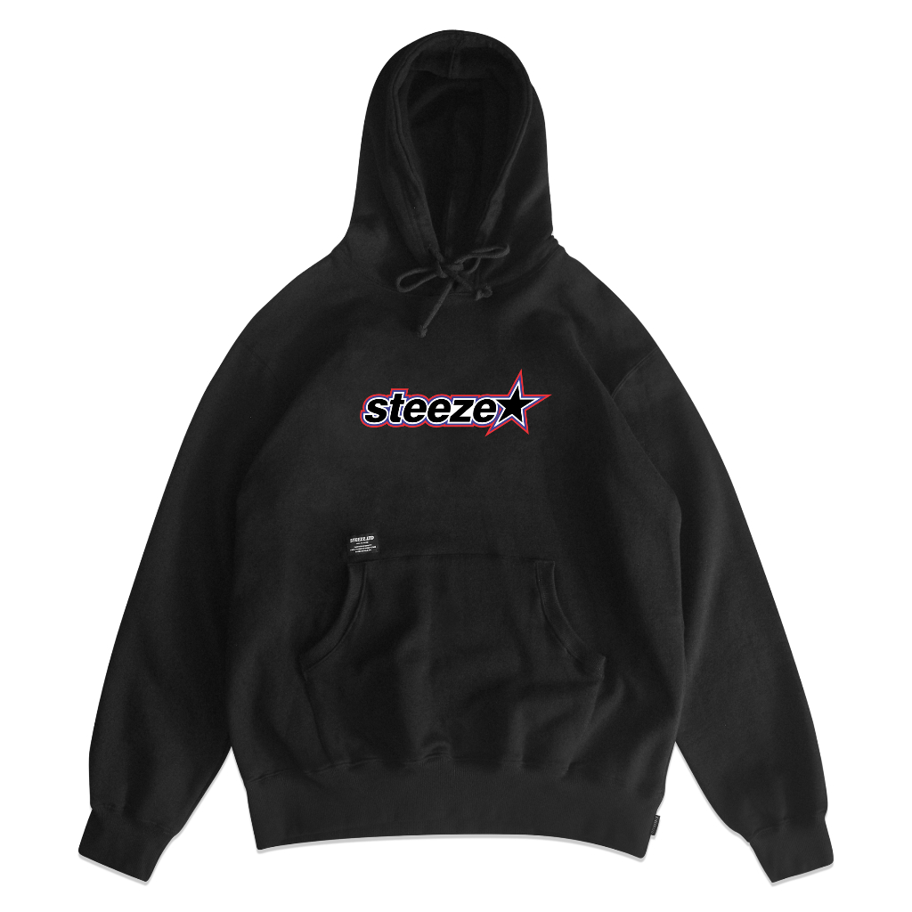 Jual STEEZE.LTD - STAR PULLOVER HOODIE BLACK | Shopee Indonesia