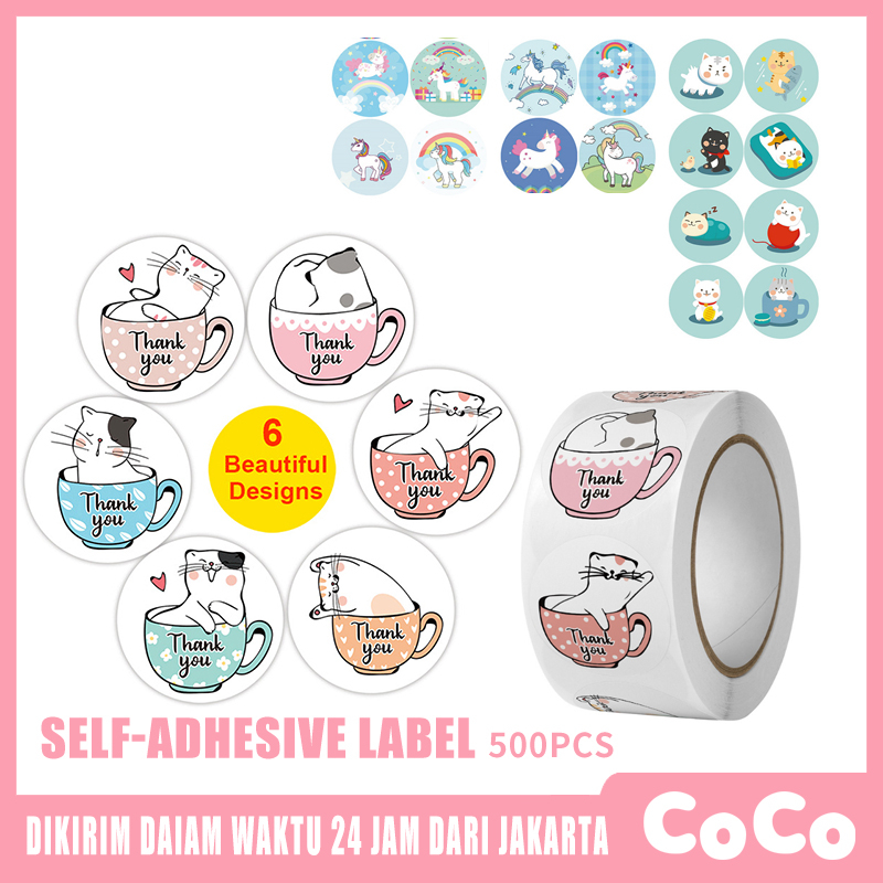 Jual Sticker Thankyou 1Roll (500Pcs) Stiker TQ / Stiker Box / Label Box ...