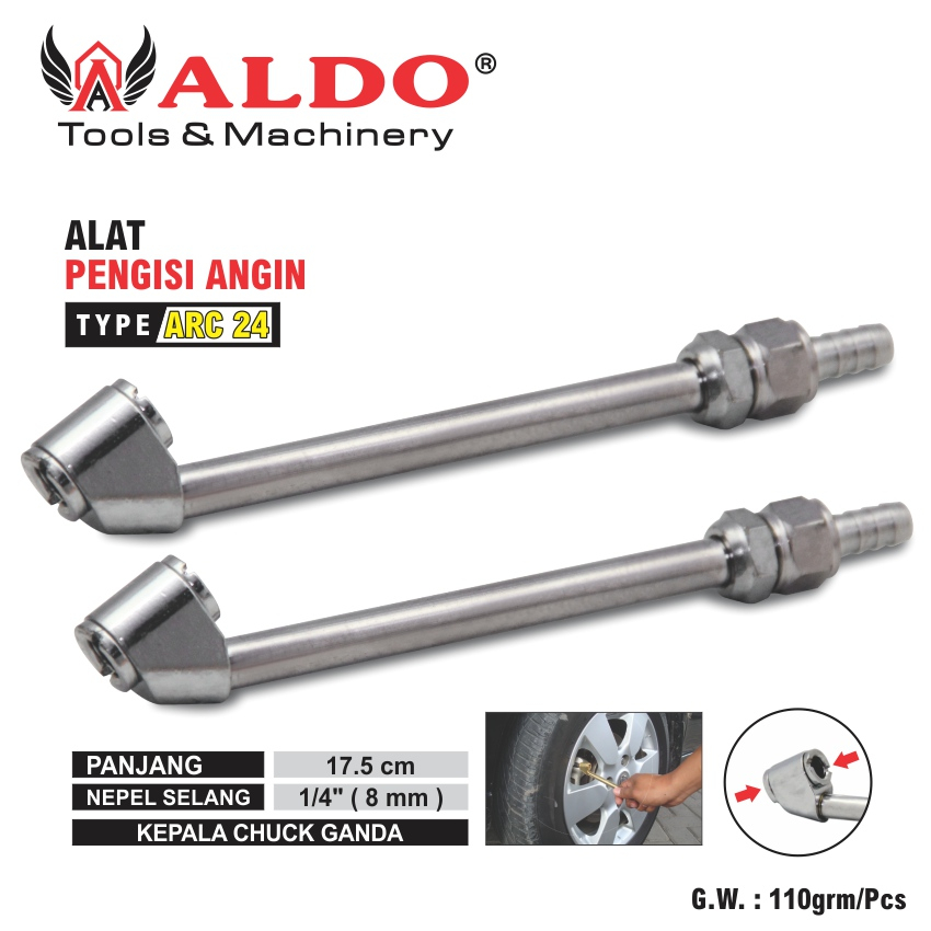 Jual AIR CHUCK / ALAT PENGISI ANGIN BAN PENDEK ARC-24 MERK ALDO ...