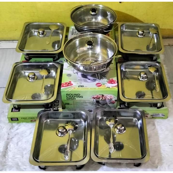 Jual ARZ Promo Wadah Saji Prasmanan tempat makan catering set 6 kotak ...