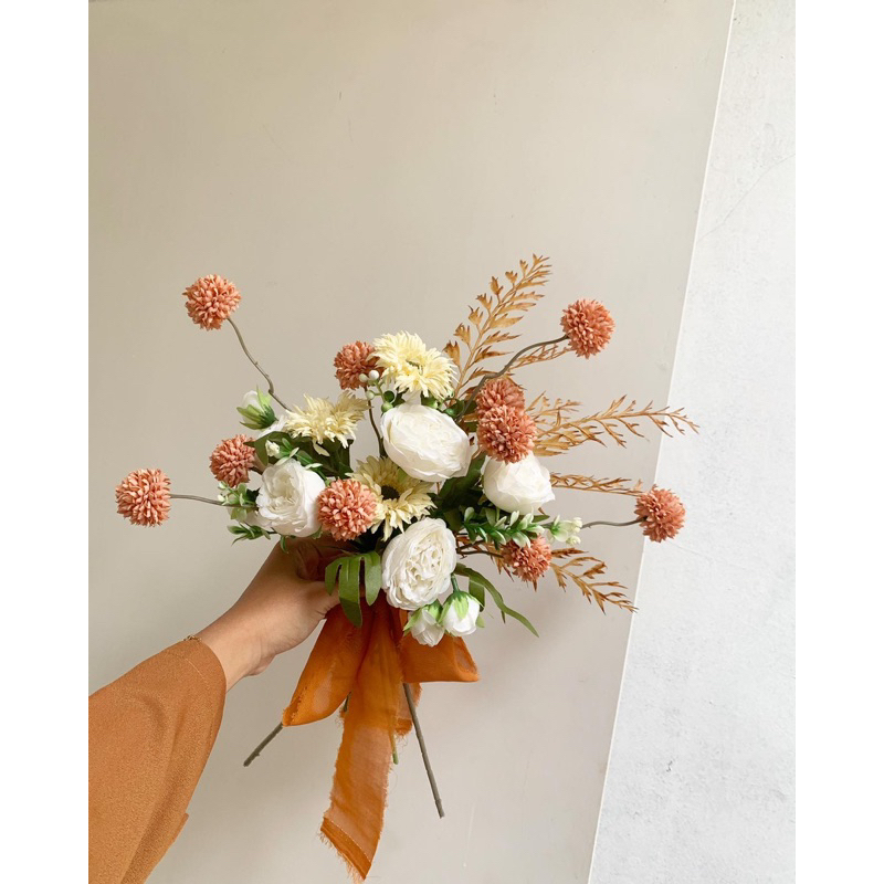Jual DIANA HANDTIED DANDELION SIMPLE RUSTIC AUTUMN WEDDING BRIDAL BUKET ...