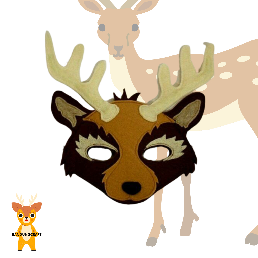 Jual Topeng flanel karakter Binatang Rusa buat drama acara17agustus ...