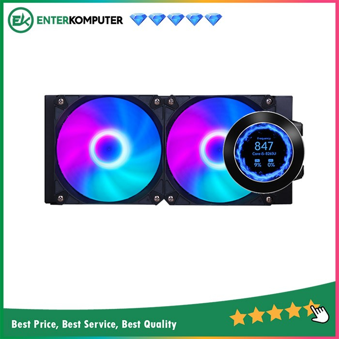 Jual PRIME PREMIUM ANIMA 240MM BLACK - Liquid Cooler LCD Display Custom ...
