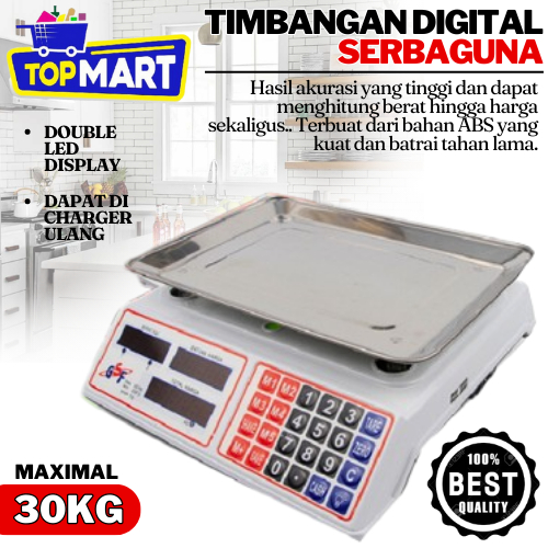 Jual Timbangan Digital Multifungsi / Timbangan Double display Laundry ...