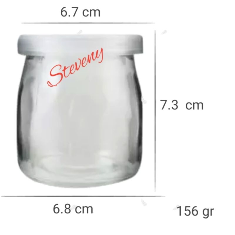 Jual / 10 pcs PCS [EUS] 200ml Botol Puding Kaca TutuP / Jar Puding Kaca ...