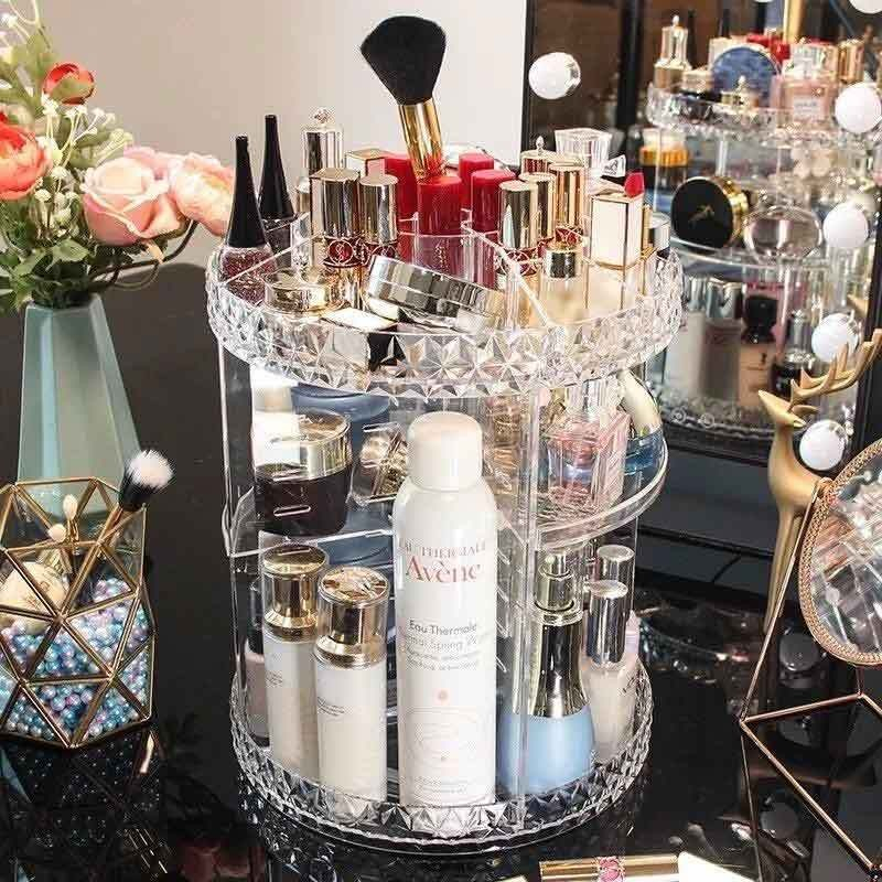 Jual RAK KOSMETIK / RAK COSMETIC PUTAR 360 DERAJAT | Shopee Indonesia