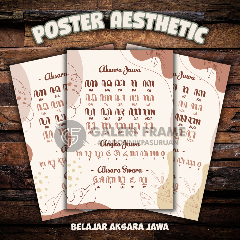 Jual POSTER MENGENAL DAN BELAJAR AKSARA JAWA | Desain Aesthetic ...