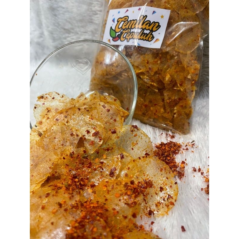 Jual KRIPCA - KRIPIK KACA PEDAS/ ORIGINAL 250 GR - CEMILANCEPULUH OMAX ...