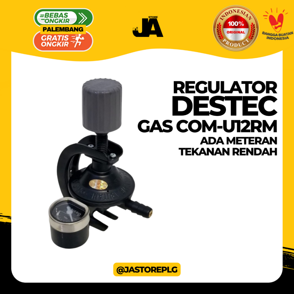 Jual Gas Regulator Com Destec COM U12RM Dengan Meteran Tekanan Rendah ...