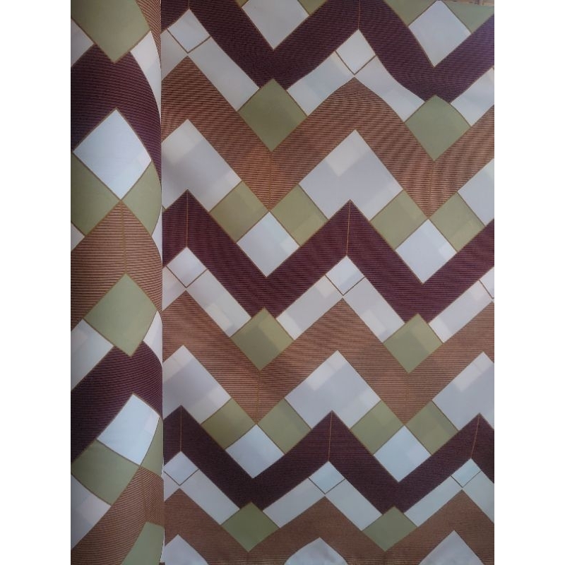 Jual KAIN KATUN METERAN MOTIF ZIG-ZAG BAHAN POLYMICRO DISPERSE KATUN ...