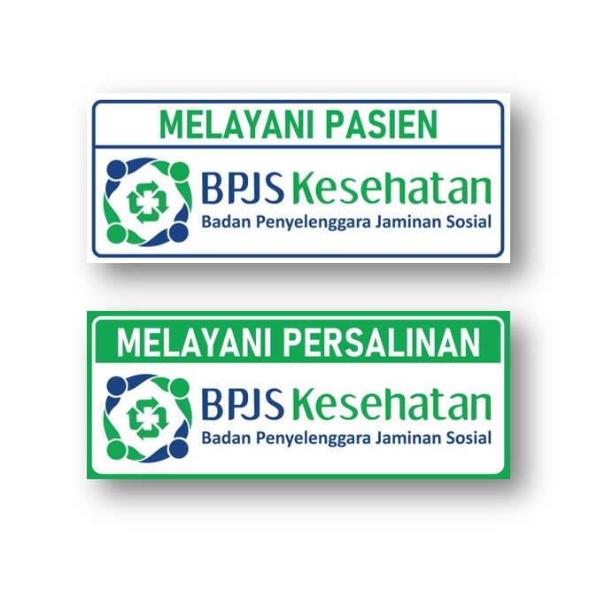 Jual Stiker Menerima Persalinan BPJS ukuran 29x12cm Warna Hijau Dan ...