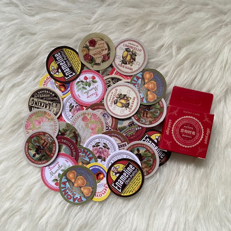 Jual 45pcs random vintage sticker for journaling stationary aesthetic sticker | Shopee Indonesia