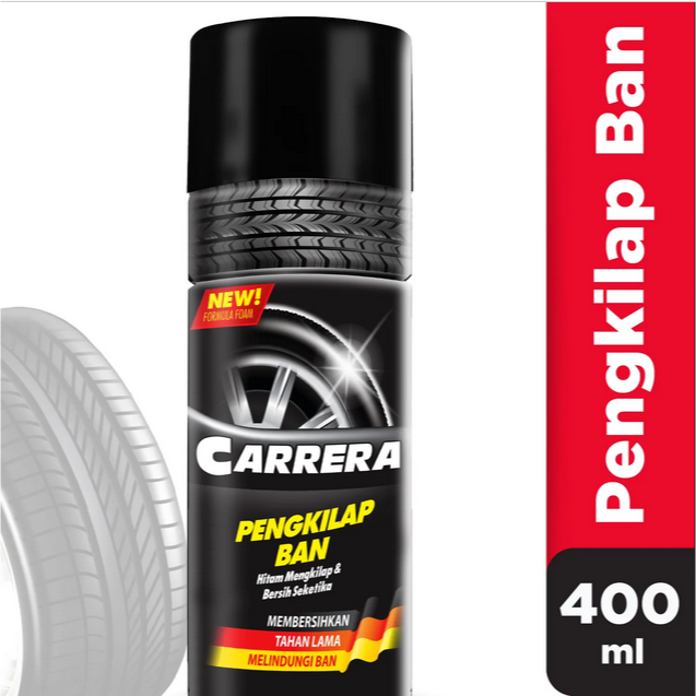 Jual SEMIR BAN SPRAY FOAM CARRERA PENGKILAP BAN 400ML | Shopee Indonesia