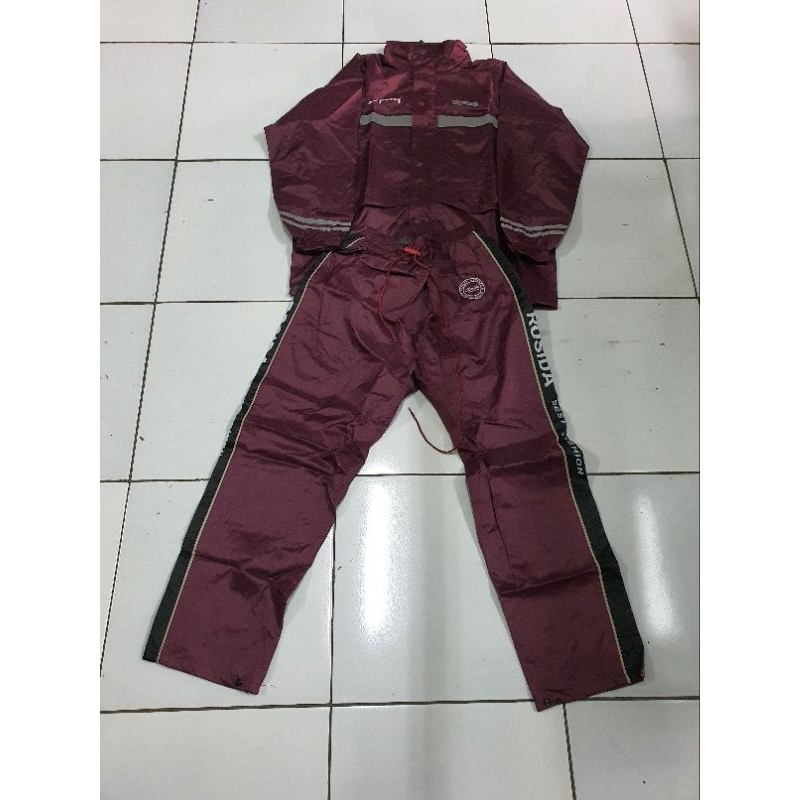 Jual Rain coat | Jas hujan Merah Maroon | Stelan jas hujan Rosida | Jas ...