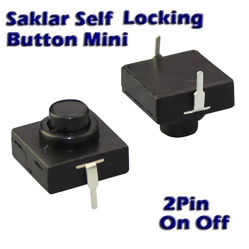 Jual Saklar Tombol Push On-Off 2 Pin Senter Switch Self Locking On Off ...