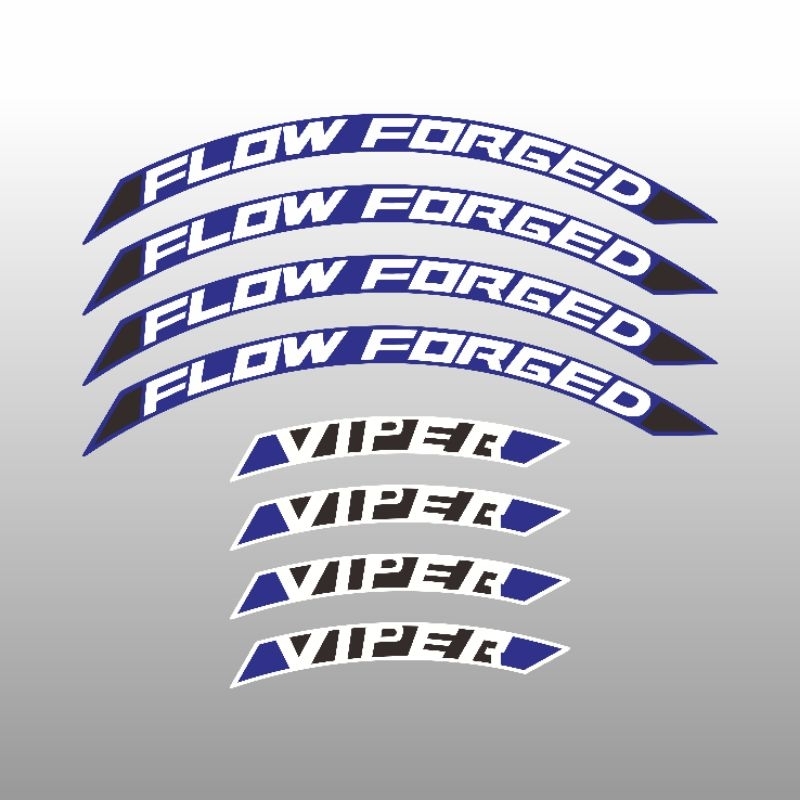 Jual stiker sticker velg lenso venom 5, viper flow forming, venom flow ...
