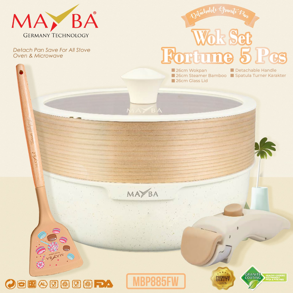 Jual WAJAN SET MAYBA FORTUNE 9 PC Panci set dengan gagang bisa di lepas ...