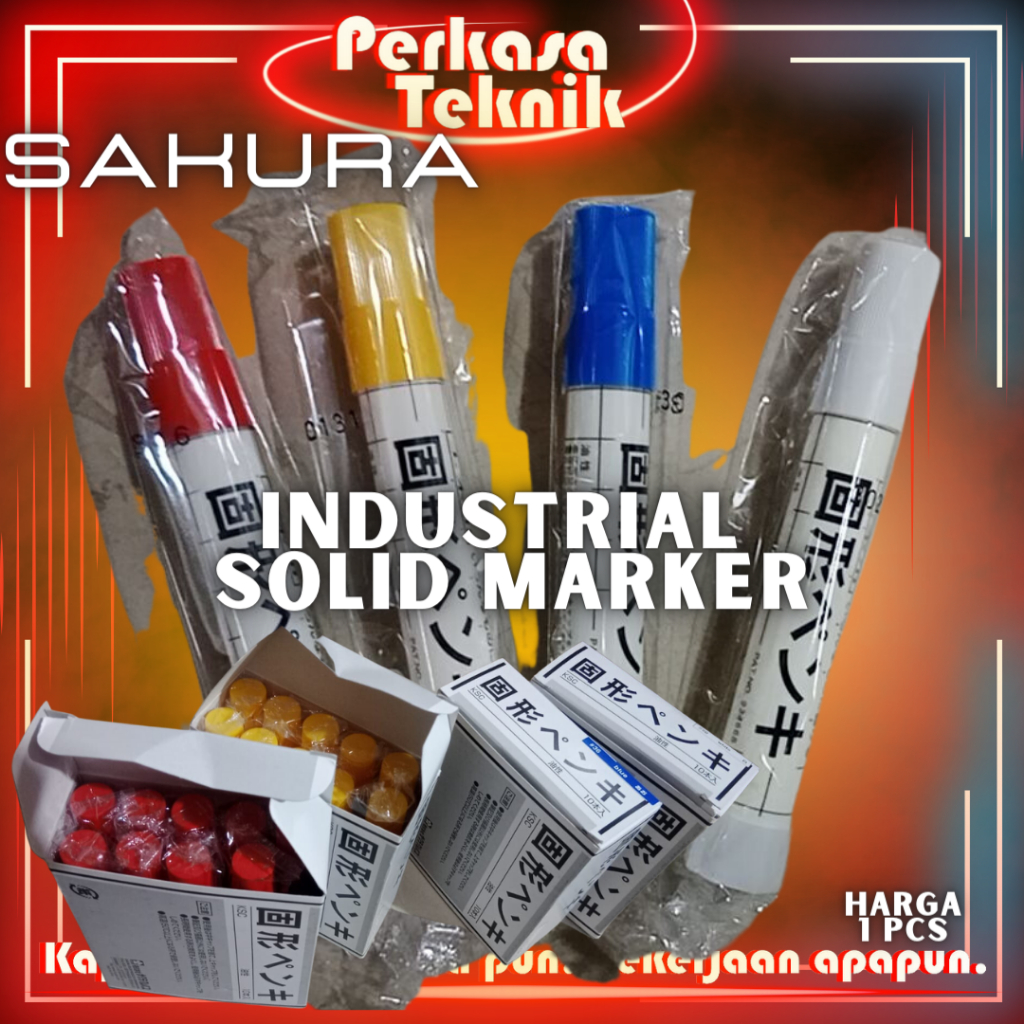 Jual SAKURA Industrial Solid Marker Japan Spidol Penanda Besi Kayu ...