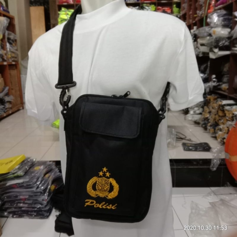 Jual tas Intel Polisi / tas Pria logo Army / tas slempang Intel Kotak ...