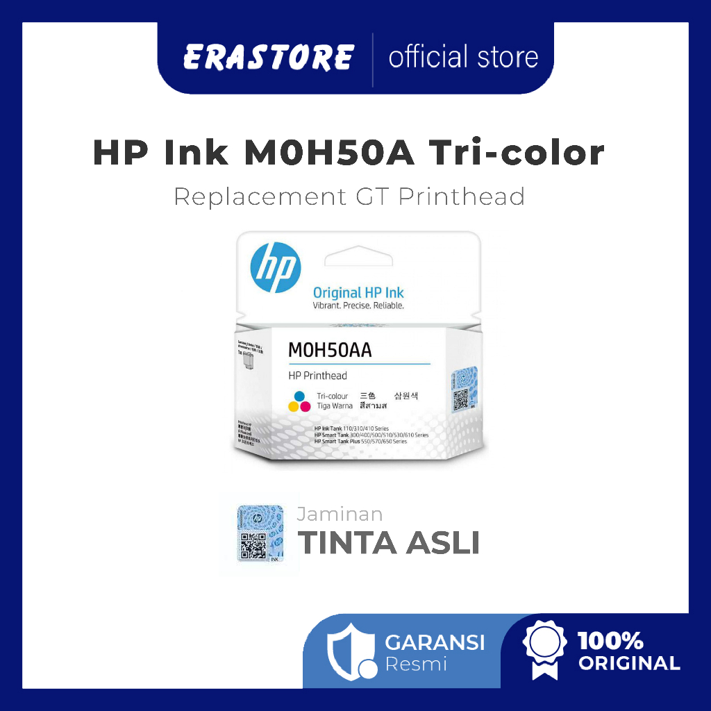 Jual HP M0H50A Tri-color Replacement GT Printhead (M0H50A) | Shopee ...