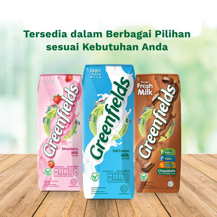 Jual Susu UHT Greenfields 250mL 250 mL | Shopee Indonesia