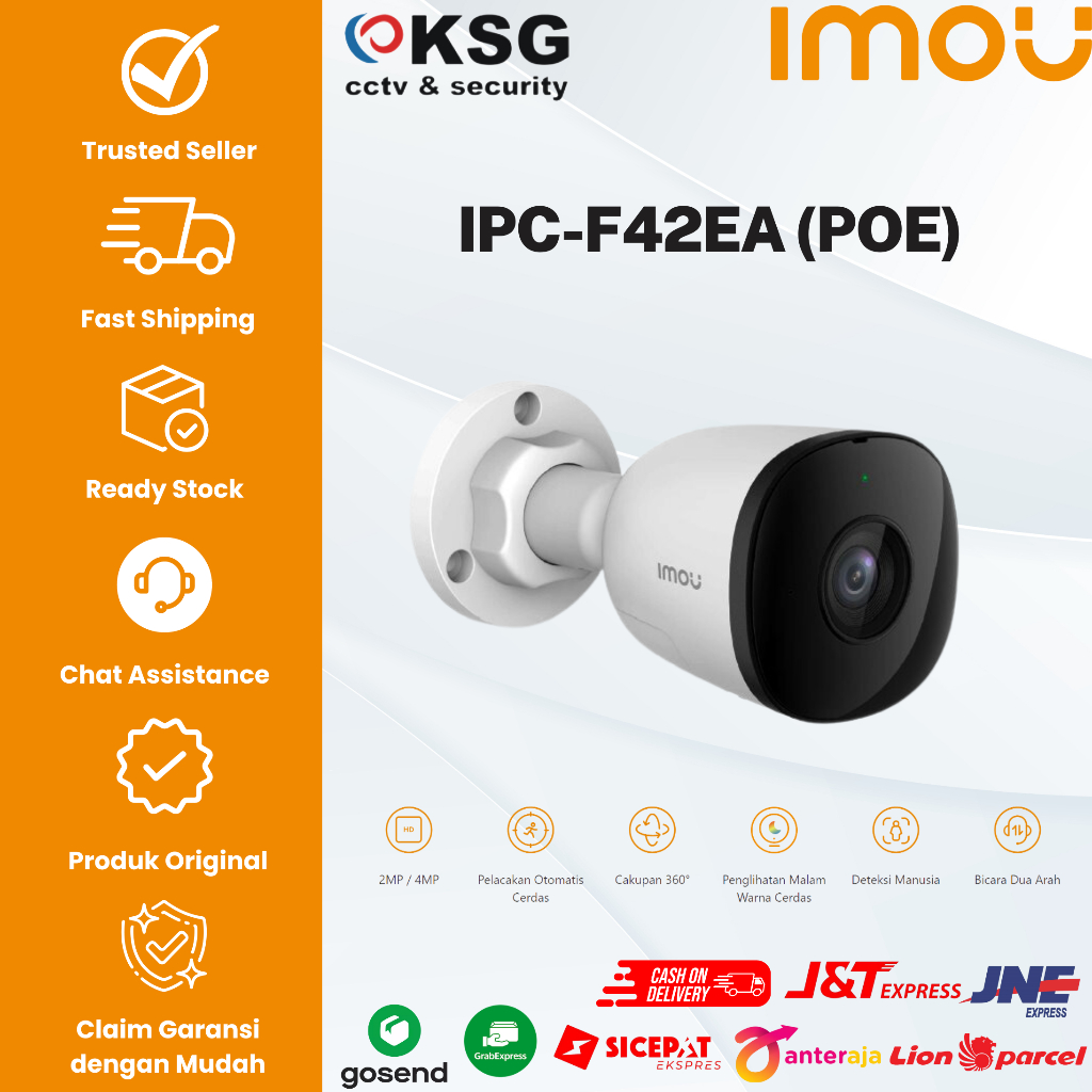 Jual Kamera CCTV Indoor/ Outdoor Imou IPC-F42EA (POE) | Shopee Indonesia