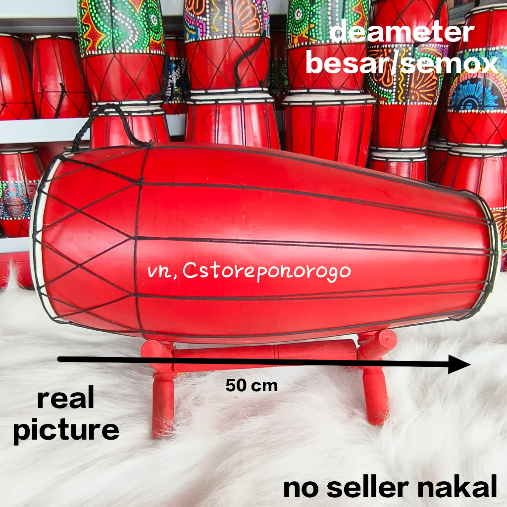Jual KENDANG JAWA 50 CM DEAMETER BESAR / kendang dangdut / kendang ...
