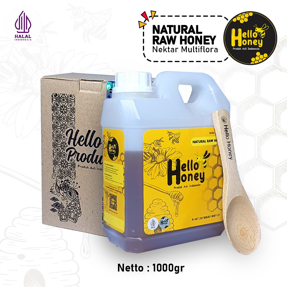 Jual Hello honey - Madu Asli Murni 1 KG - Natural Raw Honey | Shopee ...