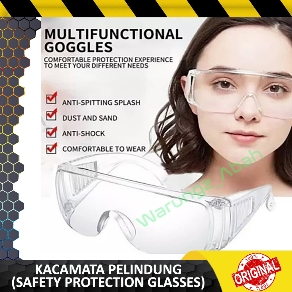Jual KACAMATA SAFETY APD LAB MEDIS TUKANG PERTUKANGAN TEKNISI PROYEK ...