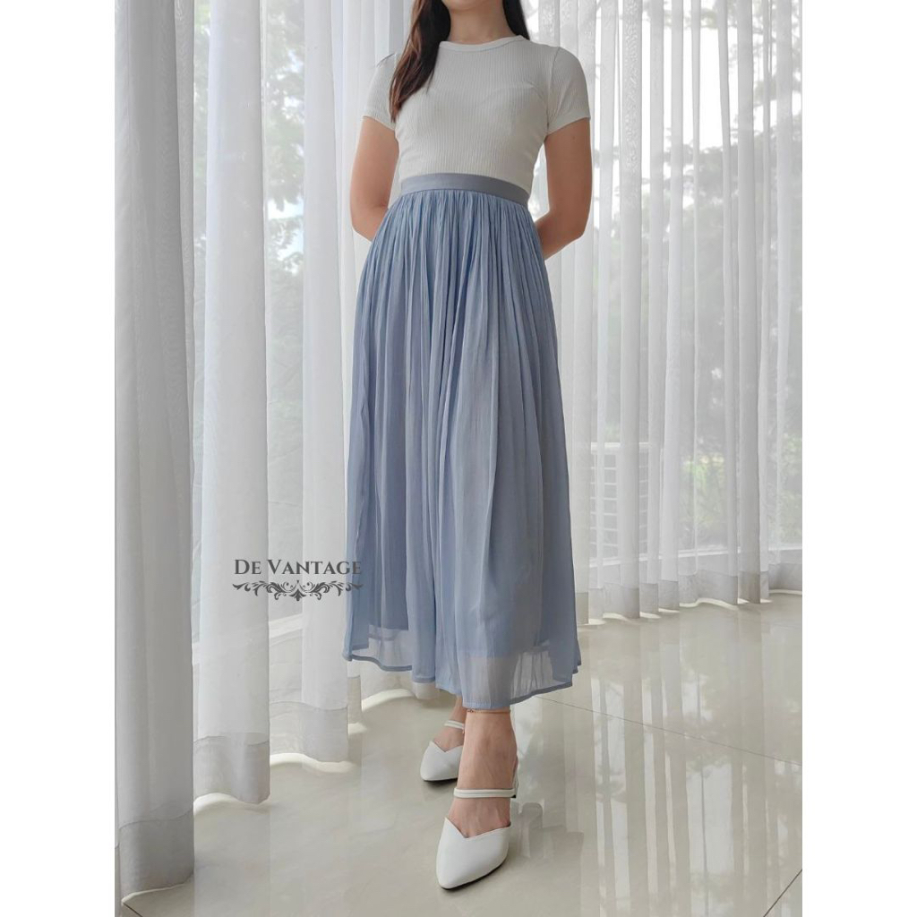 Jual Rok Plisket Shimmer / Rok Maxi Silk Wanita | Shopee Indonesia