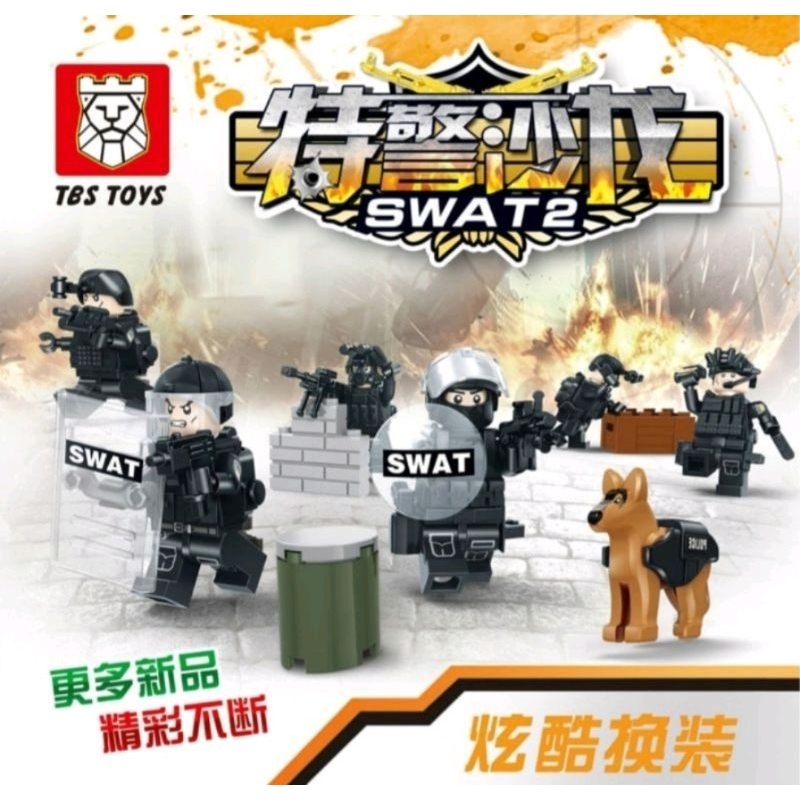 Jual miniatur action figure kecil figure police swat,polisi militer ...