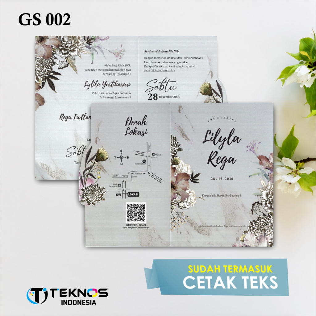 Jual UNDANGAN PERNIKAHAN MEWAH SIMPLE ELEGANT - CETAK UNDANGAN BLANGKO PERNIKAHAN GRIYA SILVER ...