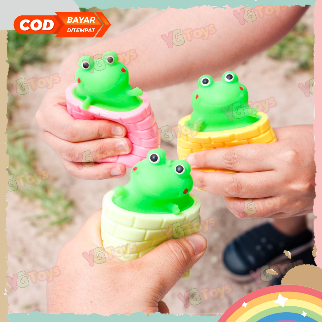 Jual YGtoys Mainan Squishy Tupai Kodok Karakter Squeeze Squeez Silikon ...