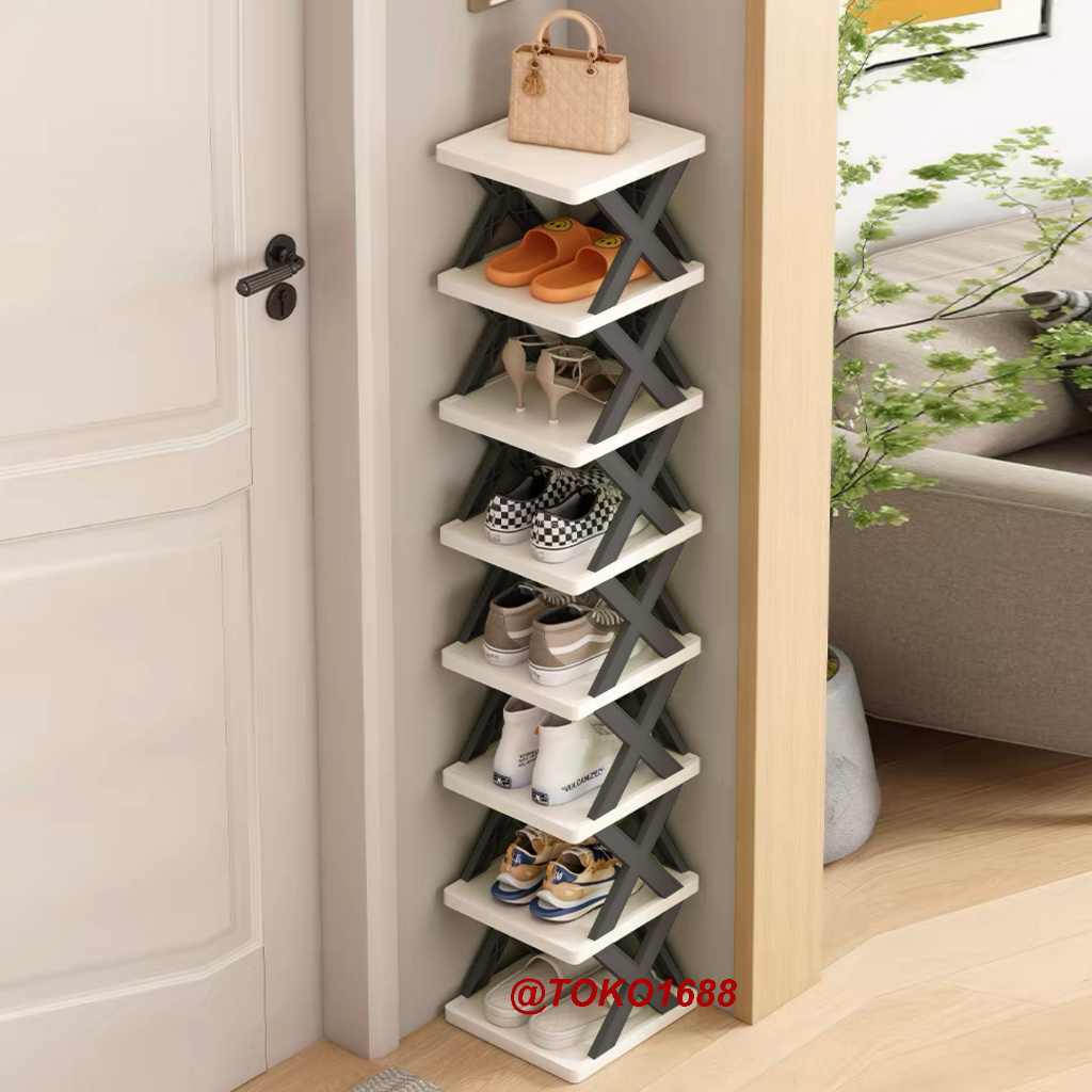 Jual Rak sapatu X tempat sepatu rak sendal 8 susun | Shopee Indonesia