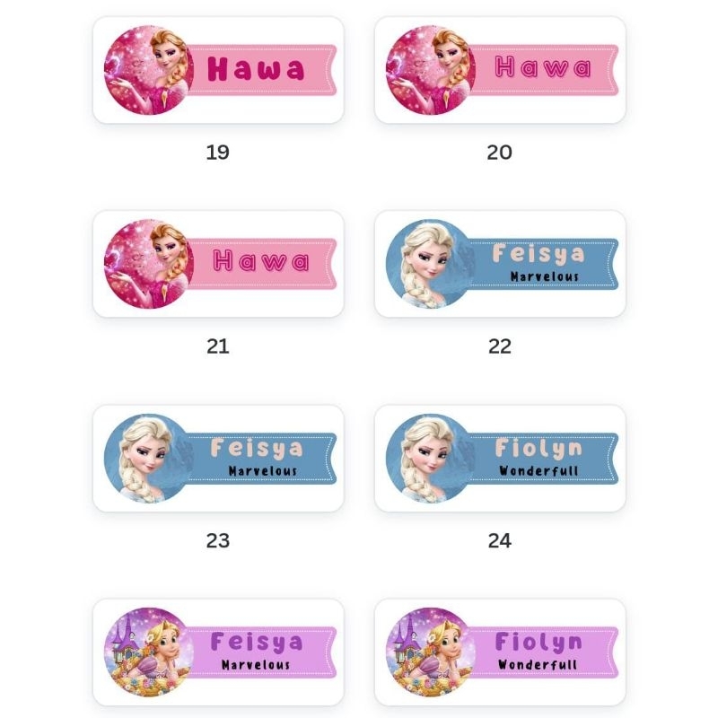 Jual LABEL NAMA ANAK SEKOLAH | LABEL NAMA BUKU | LABEL NAMA PENSIL ...