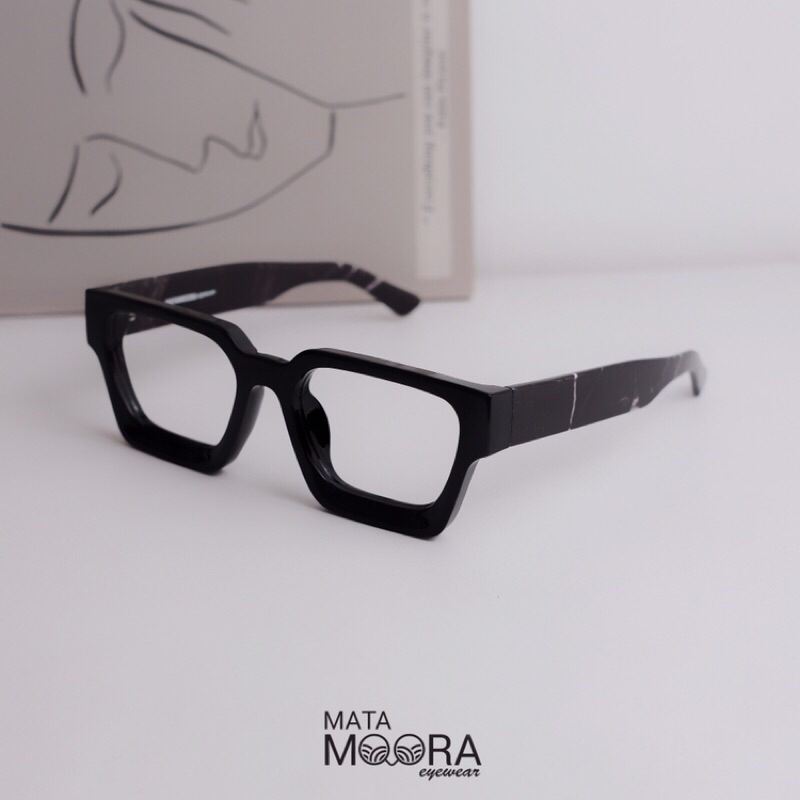 Jual Kacamata Frame Tebal Tipe Bulkbush Bold Lensa Bening Engsel Besi ...