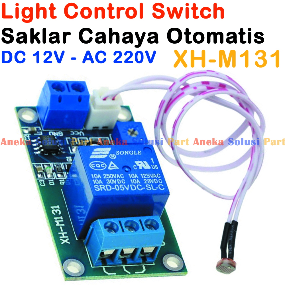 Jual XH-M131 Sensor Saklar Cahaya Otomatis LDR DC 12V Output Relay AC ...
