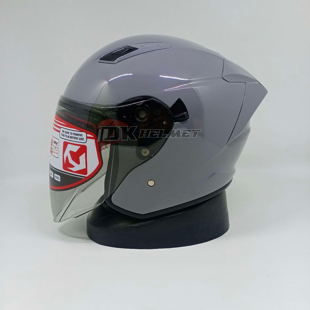 Jual Helm Half Face NHK S1 GP Pro Solid Dim Grey Glossy Original ...